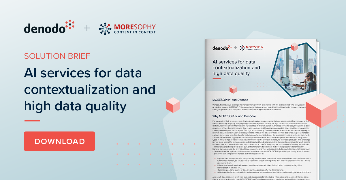 Partner Solution Brief: MORESOPHY and Denodo | Denodo